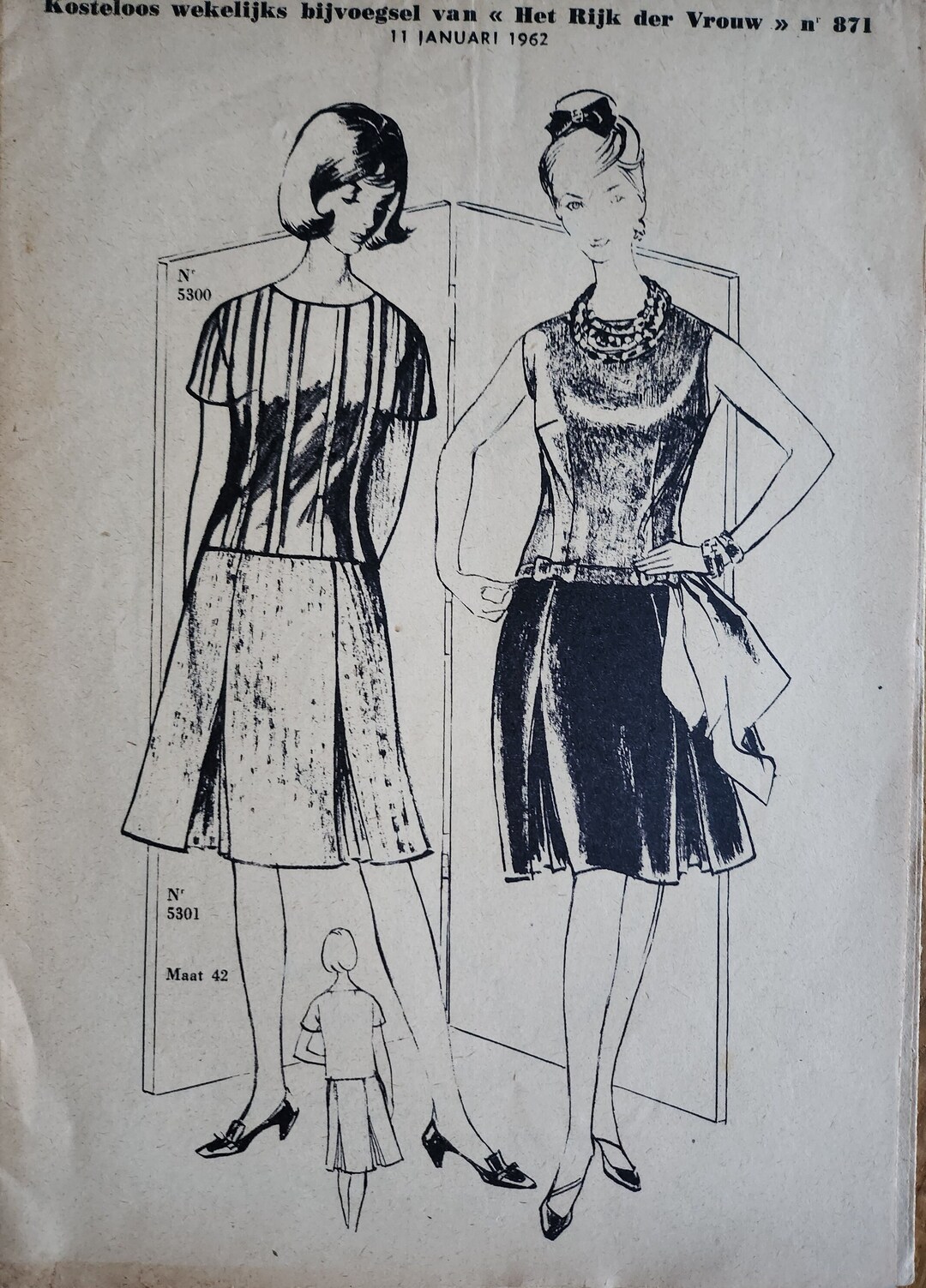 A Vintage Sewing Pattern for a Youthful Deux-pieces From 1962 in Size ...
