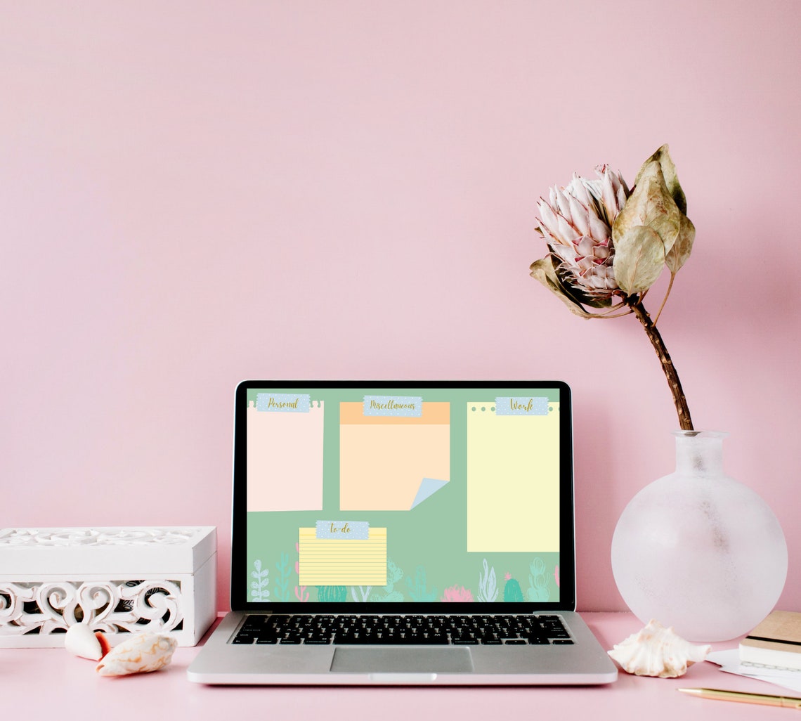 Set of 2 Desktop Laptop Wallpaper Organizer - Laptop Wallpaper Colorful ...