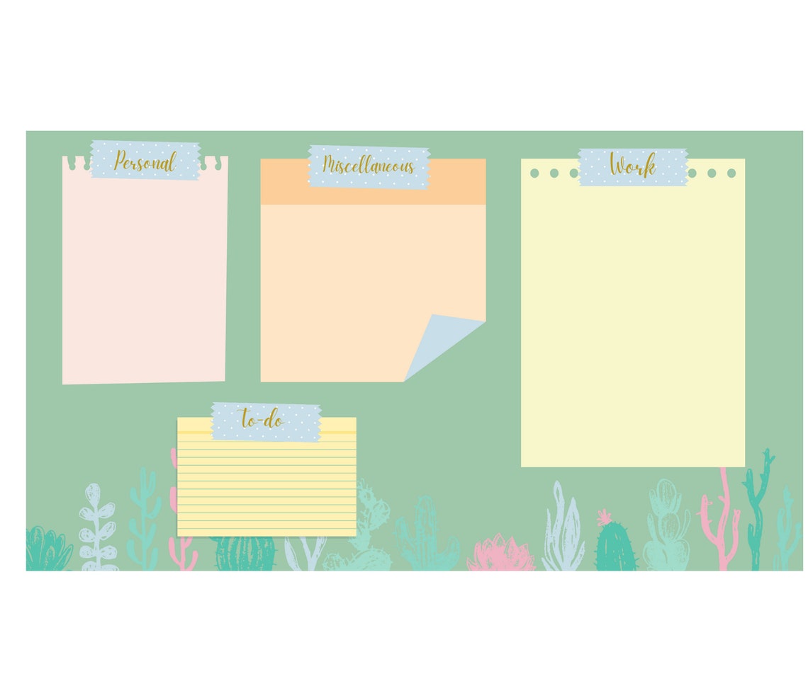 Set of 2 Desktop Laptop Wallpaper Organizer - Laptop Wallpaper Colorful ...