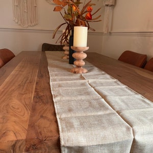 Rustic Linen Look Table Runner / Table Runner / Jute Runner / Farmhouse ...