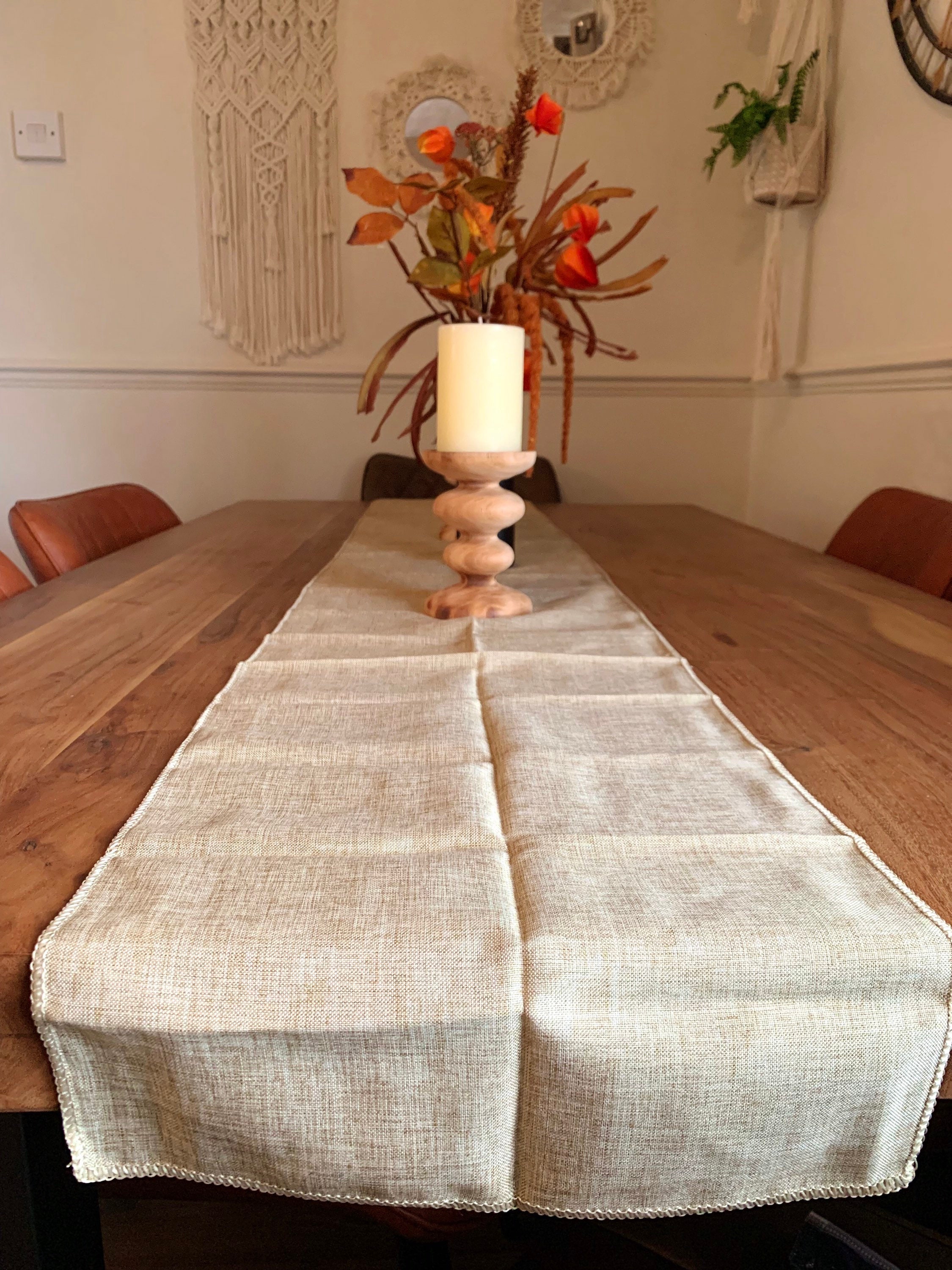 Rustic Linen Look Table Runner / Table Runner / Jute Runner / | Etsy UK