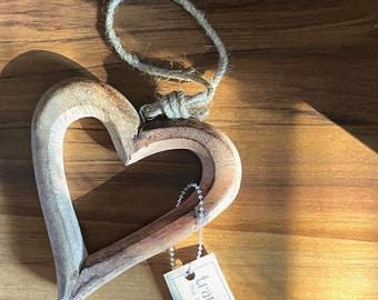 Wooden Heart Sign | Etsy UK