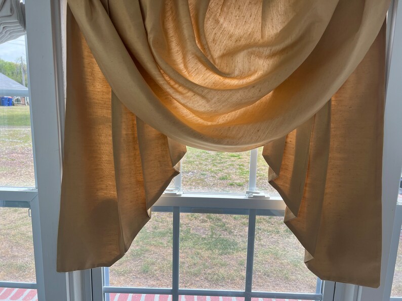 Vintage Gold Swag and Jabot Window Treatment, JC Penney - Etsy