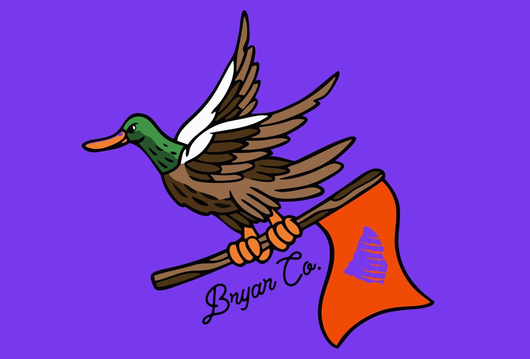 Clemson Flying Duck Flag - Etsy