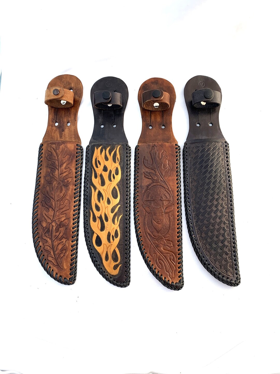 Leather Knife Sheath for 7" Blade; Tooled Sheath Handmade in Canada - Etsy