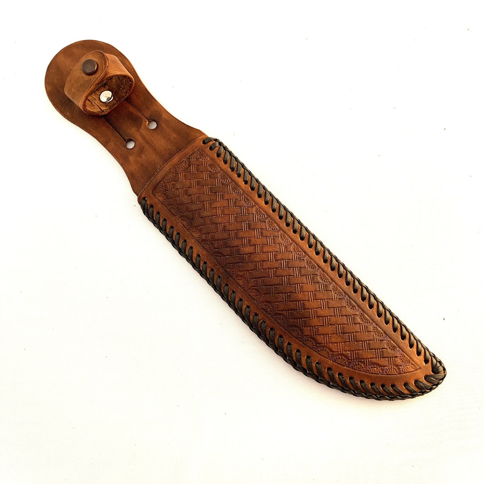 Leather Knife Sheath for 7" Blade; Tooled Sheath Handmade in Canada - Etsy