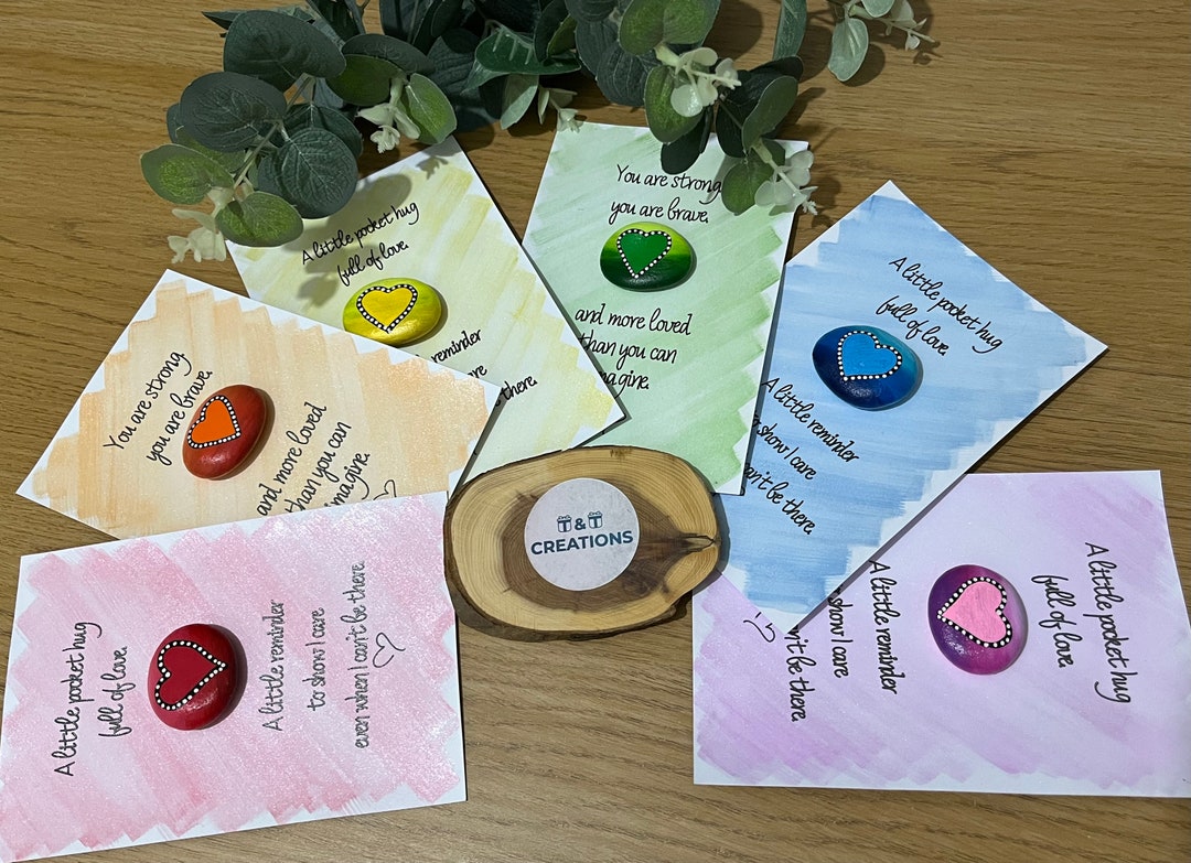 Pocket Heart Pocket Hug Pebble Art Letterbox Gift Love Hug Believe in ...