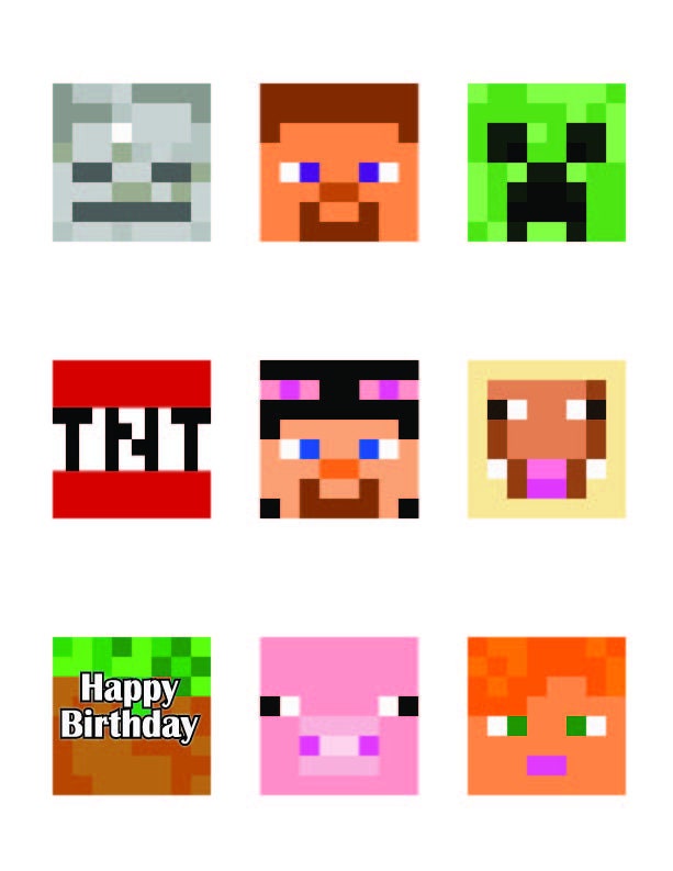 INSTANT DOWNLOAD/ MINECRAFT / Cupcake Topper - Etsy