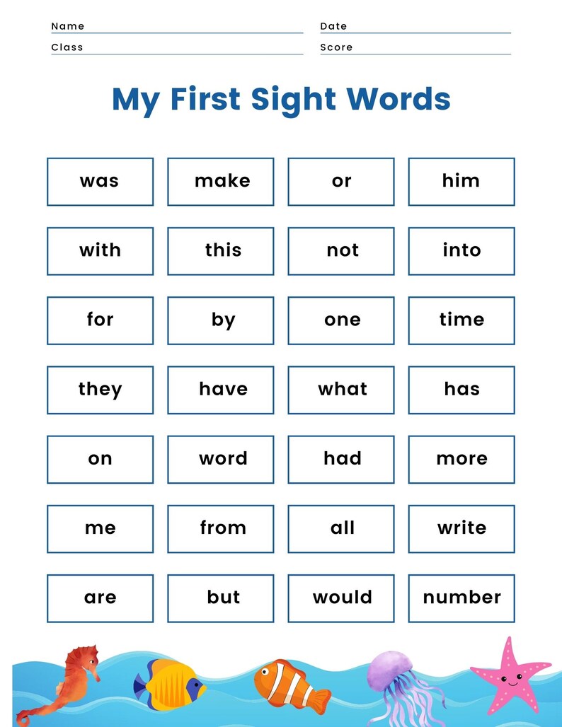 Sight Word Flash Cards – 160 Words for Kindergarten & 1st Grade ...