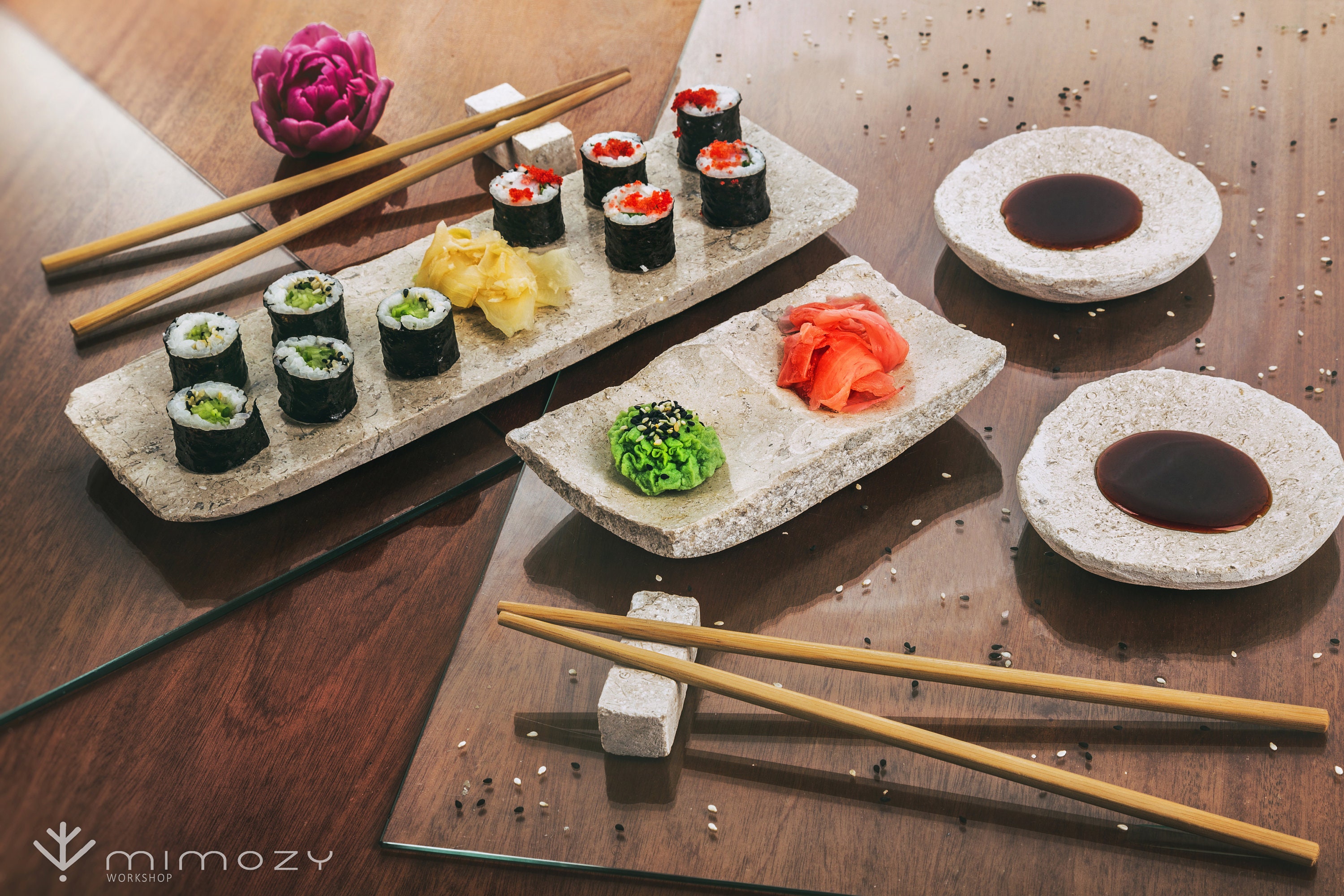 Sushi Set Sushi Set Beige Sushi Serving Set Sushi Party - Etsy UK