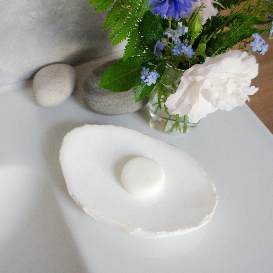 White Marble Minimalist Oval Soap Dish Modern Handcrafted - Etsy
