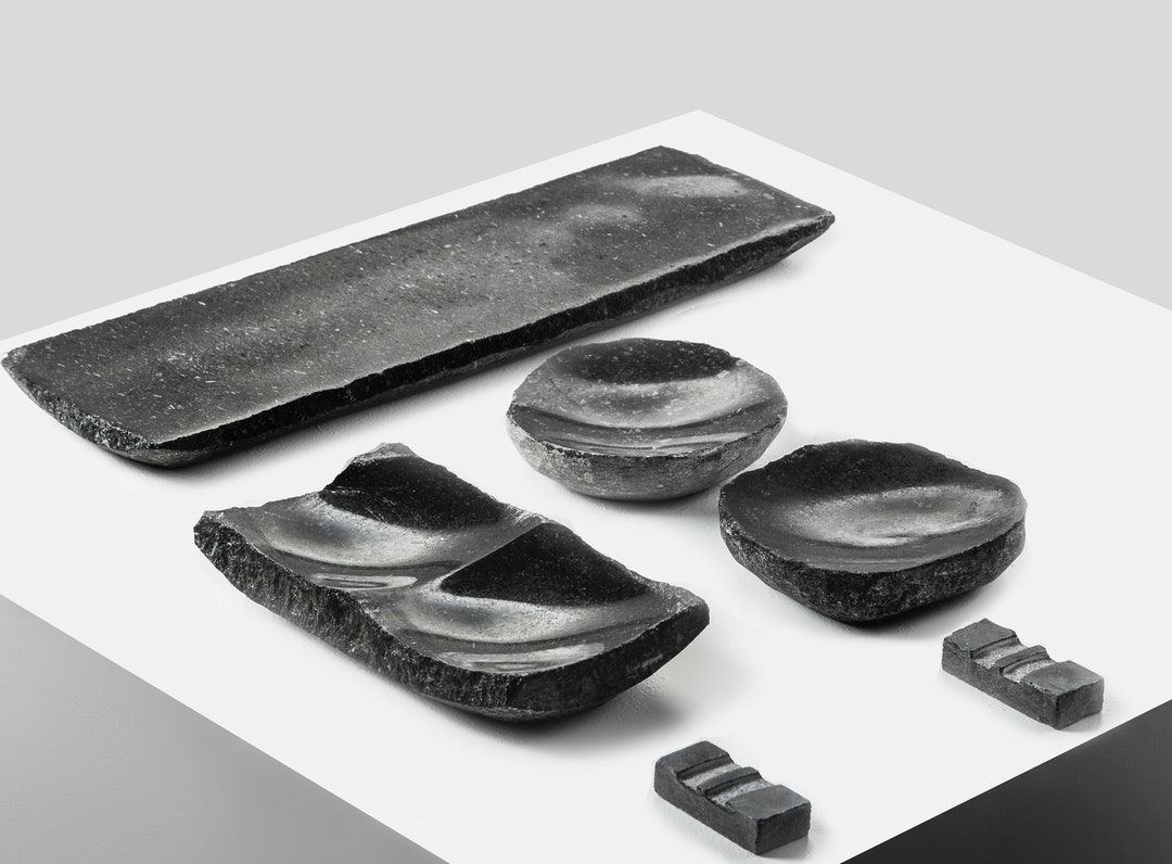 Small Black Stone Sushi Set, Sushi Serving Set, Sushi Party, Japanese ...