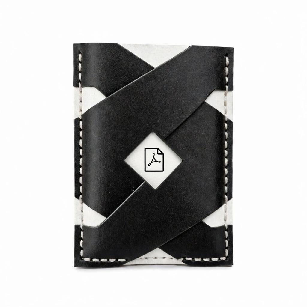 Leather Card Holder Pattern PDF, Minimalist Wallet Template for ...