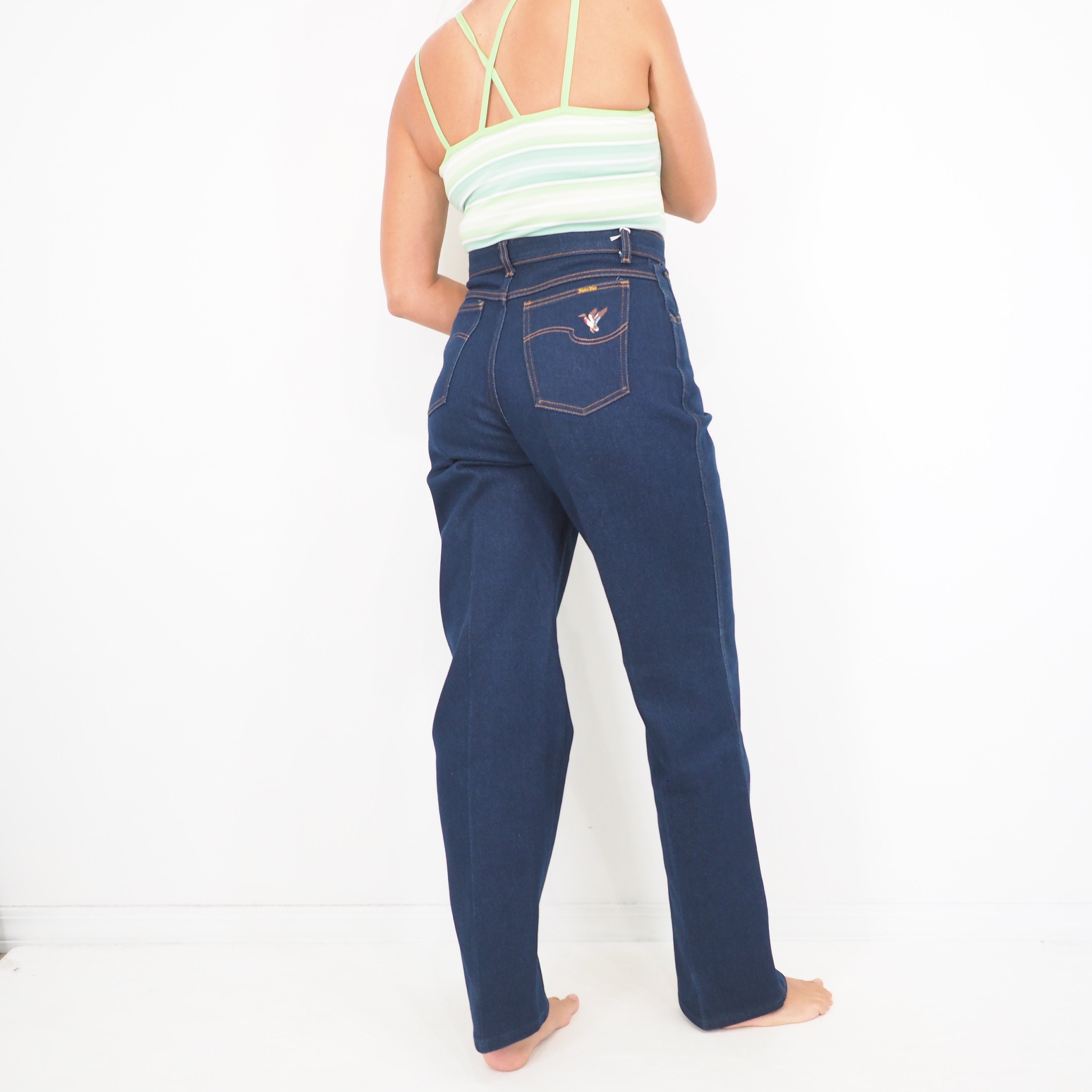 80er Jahre Vintage Taylor Togs Jeans Sehr Hohe Taille Gerades Bein ...