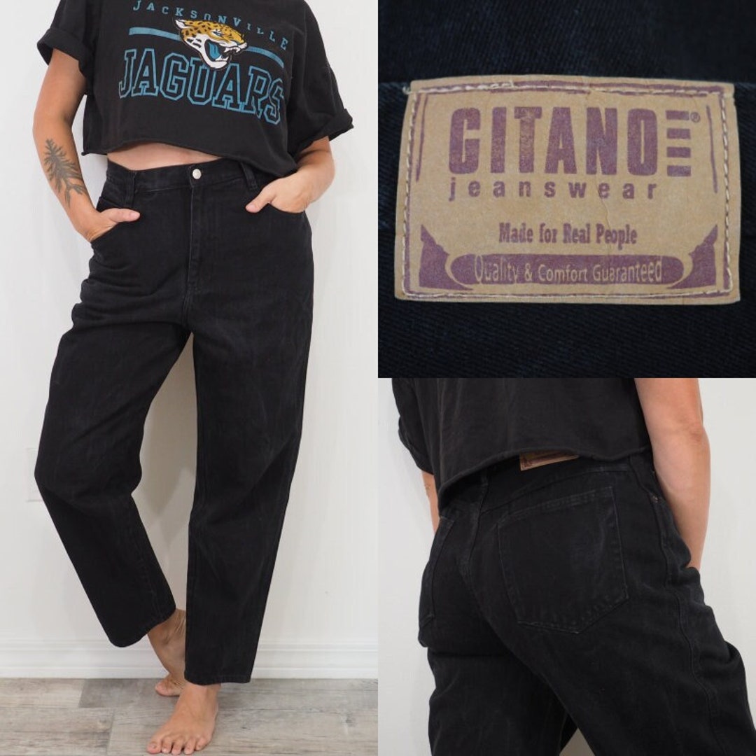 90s Vintage Gitano's Very High Waisted Tapered Leg - Etsy