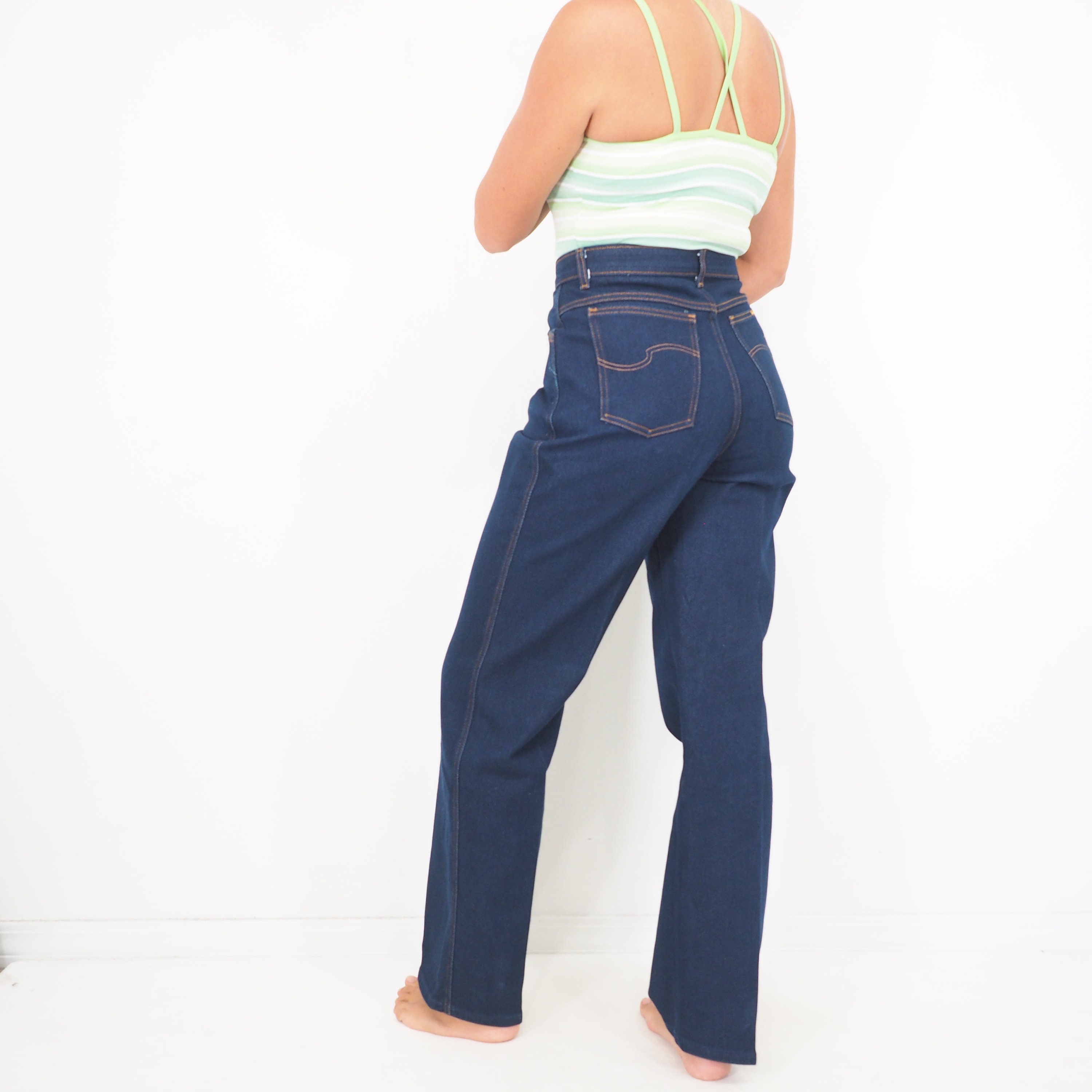 80er Jahre Vintage Taylor Togs Jeans Sehr Hohe Taille Gerades Bein ...