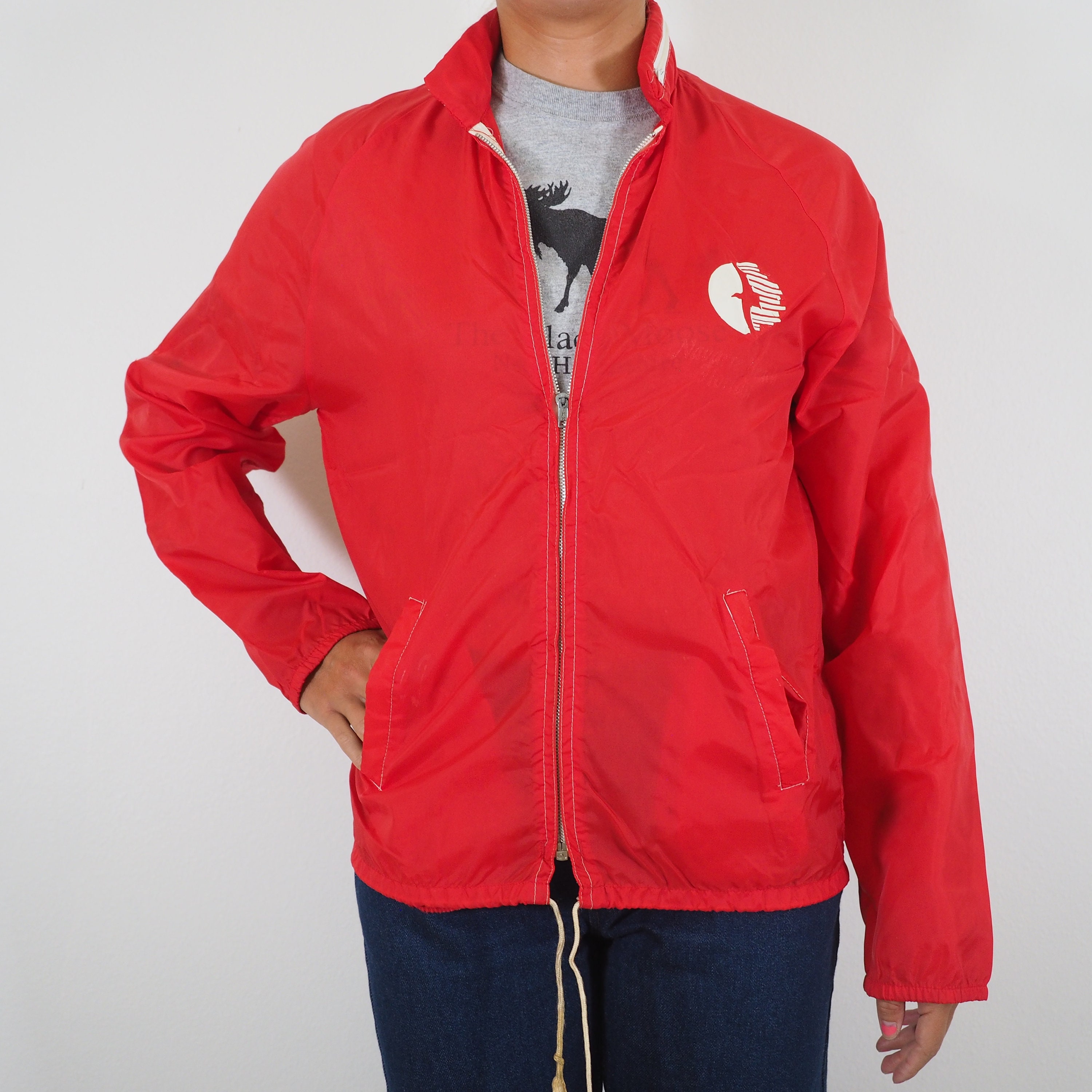 80s Vintage Hooded Wind Breaker | Approx Size Large - Etsy