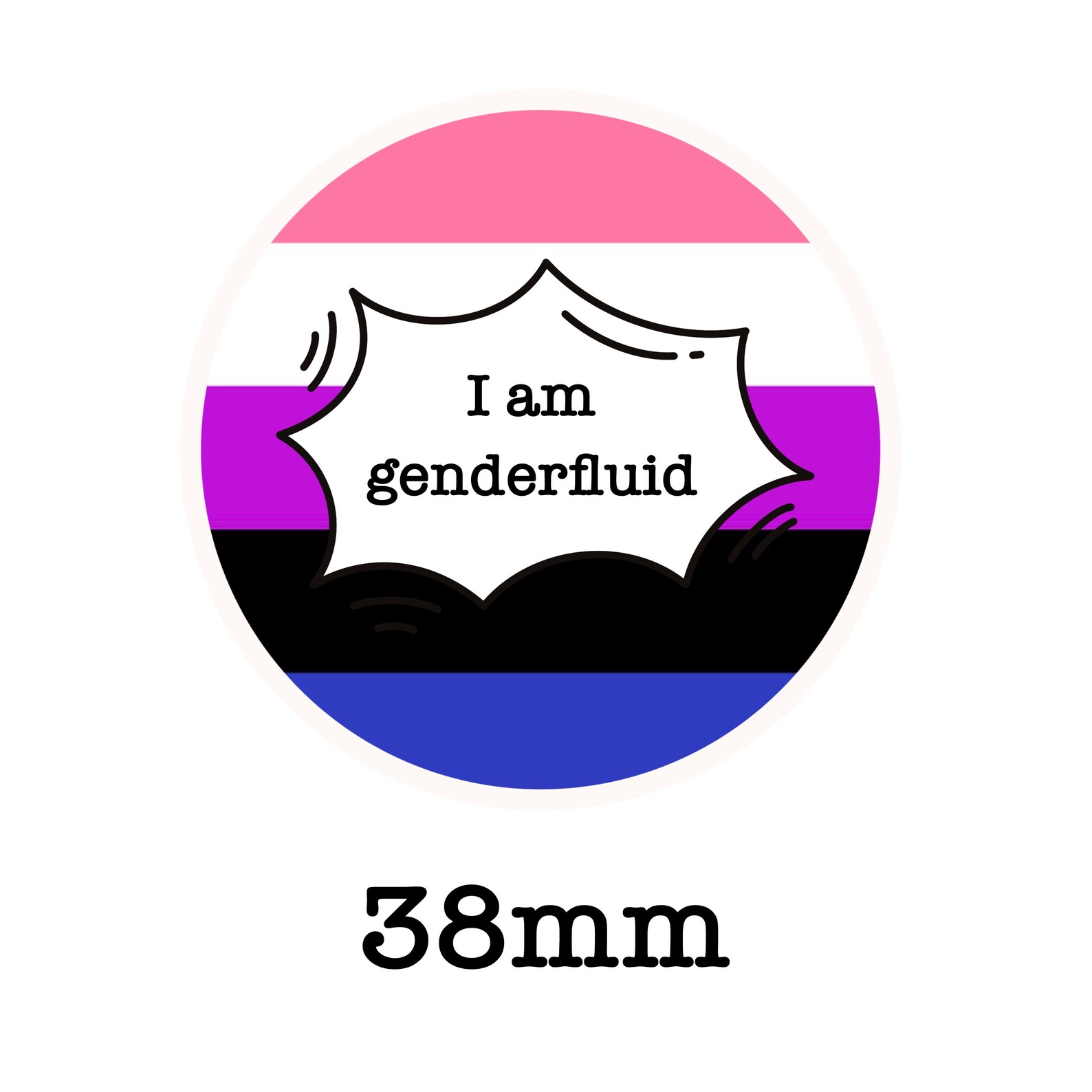 I Am Genderfluid Pin Badge Sexuality And Gender Pin Lgbt Etsy
