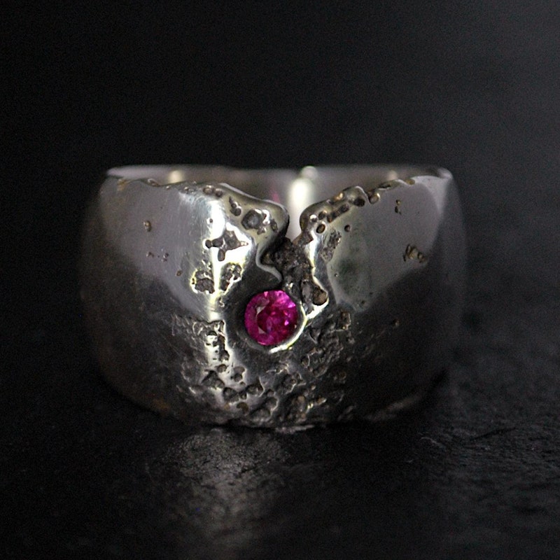 Cast Silver Ring - Etsy
