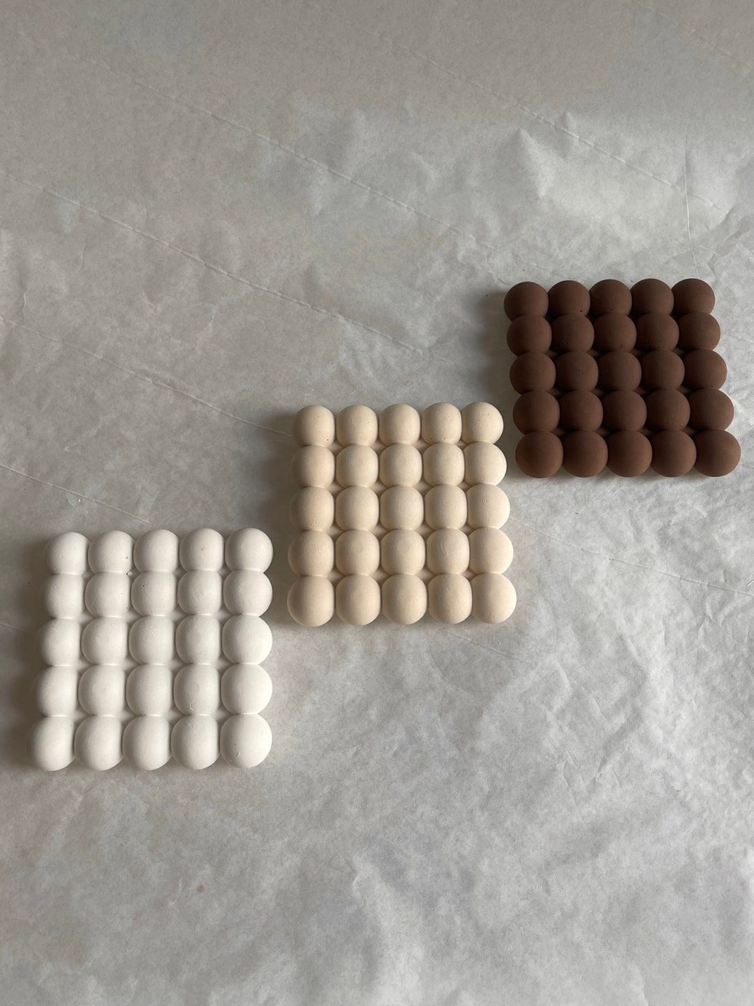 BUBBLE Tray S Concrete Dish Coaster Decoration Concrete Bowl Bubble Pearl Plate Jewelry Bowl ...