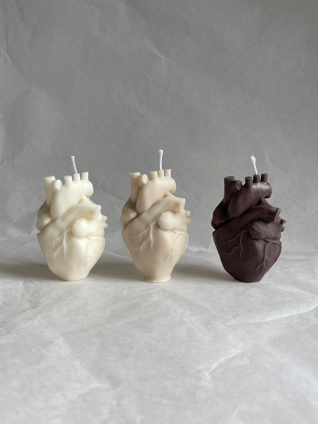 REAL HEART Candle VEGAN Anatomical Heart Candle Anatomical Heart Human ...
