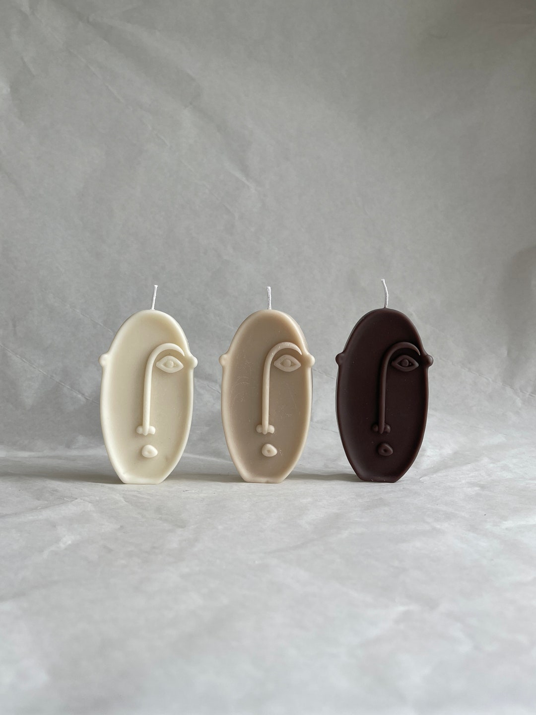 FACE Candle VEGAN Face Candle Abstract Face Candle Abstract Face Statue ...