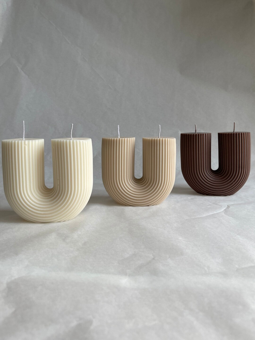 U Candle VEGAN U-shape Candle Arched Candles Decoration Abstract Curved ...