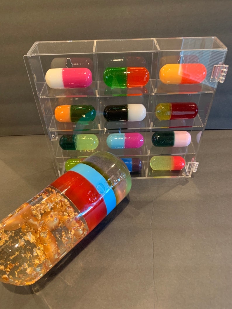 Pop-art Capsules in Acrylic Display Pills Pharmacy - Etsy