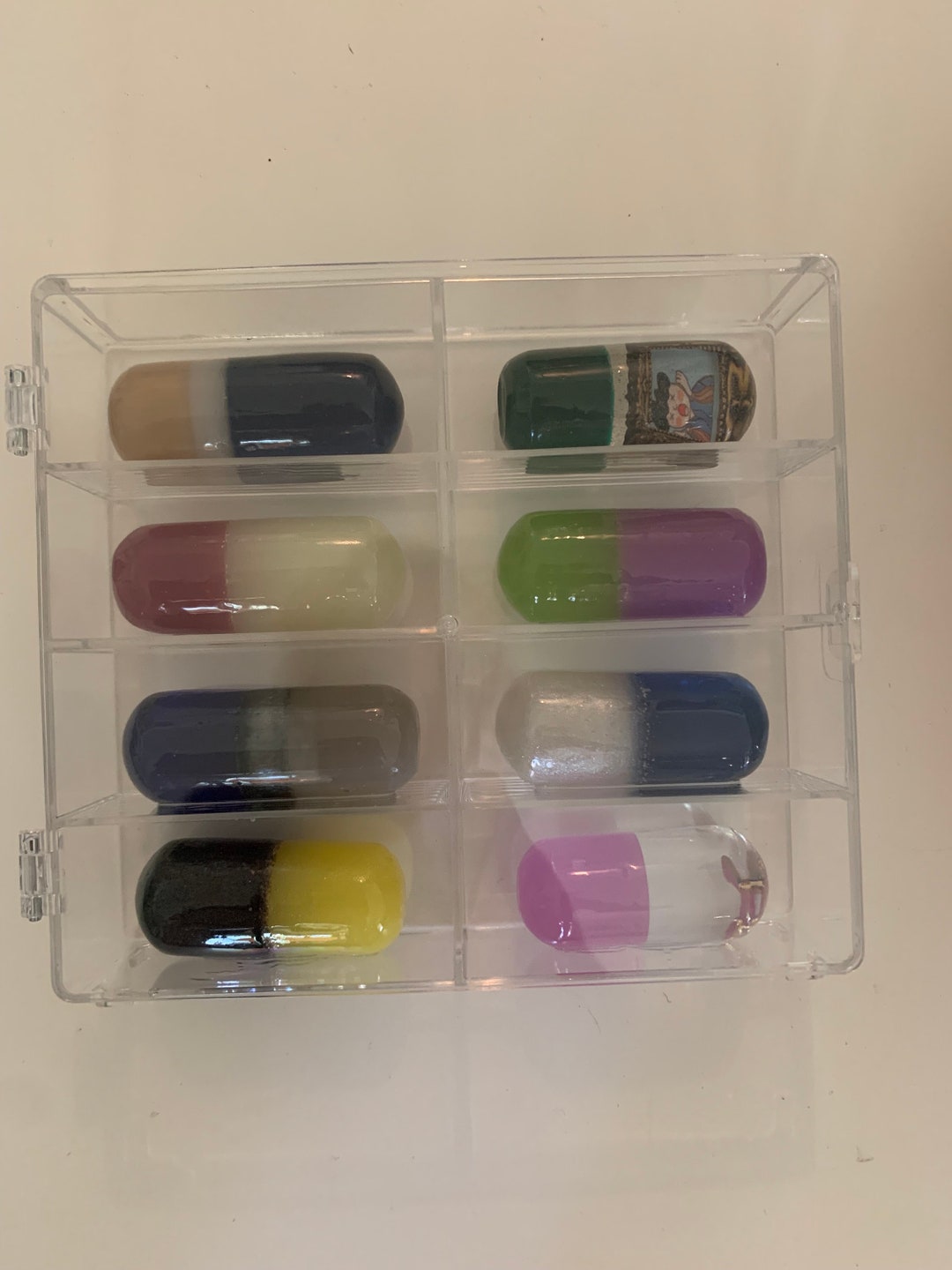 Pop-art Capsules in Acrylic Display Pills Pharmacy You Choose All the ...