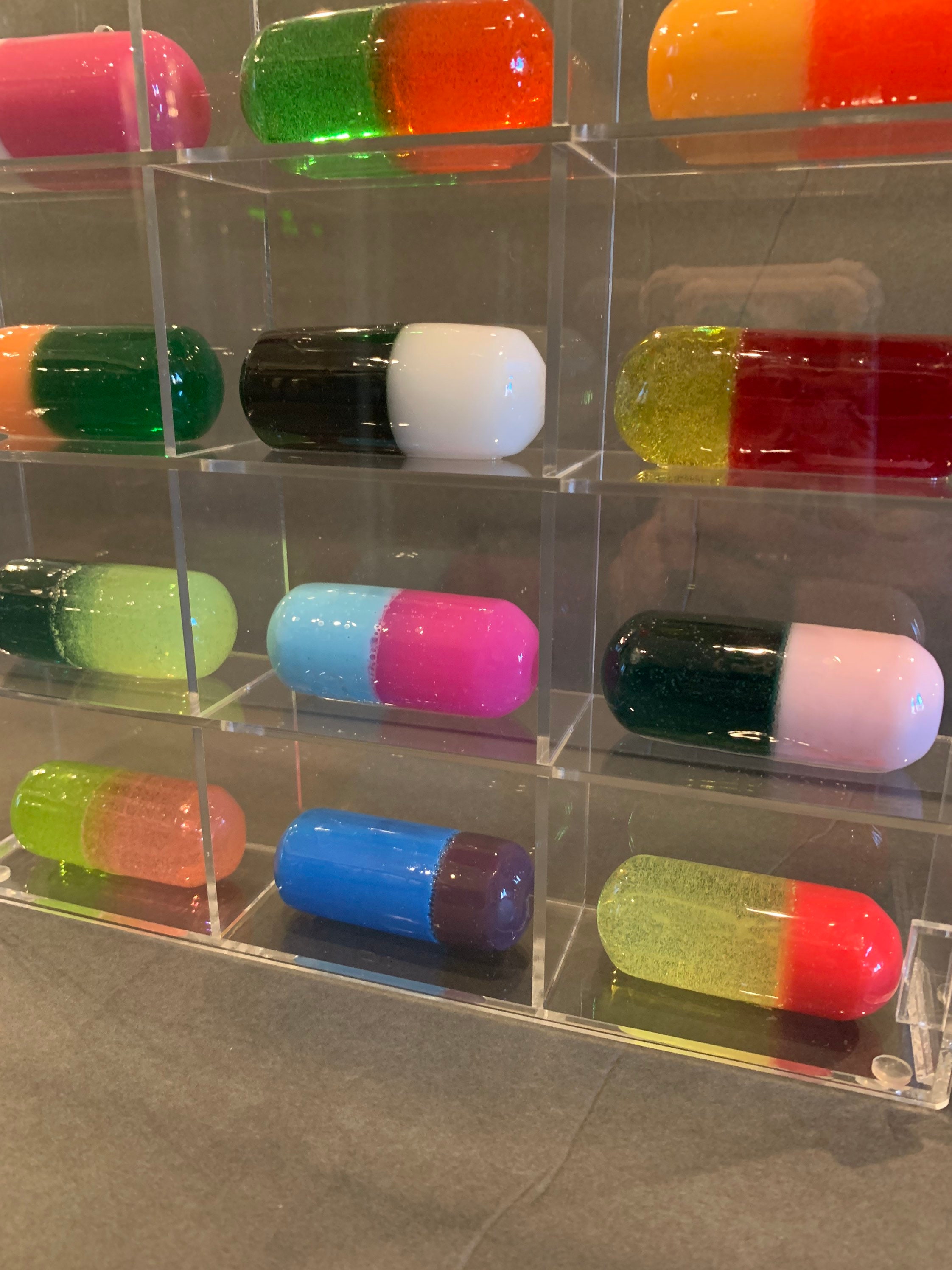 Pop-art Capsules in Acrylic Display Pills Pharmacy | Etsy
