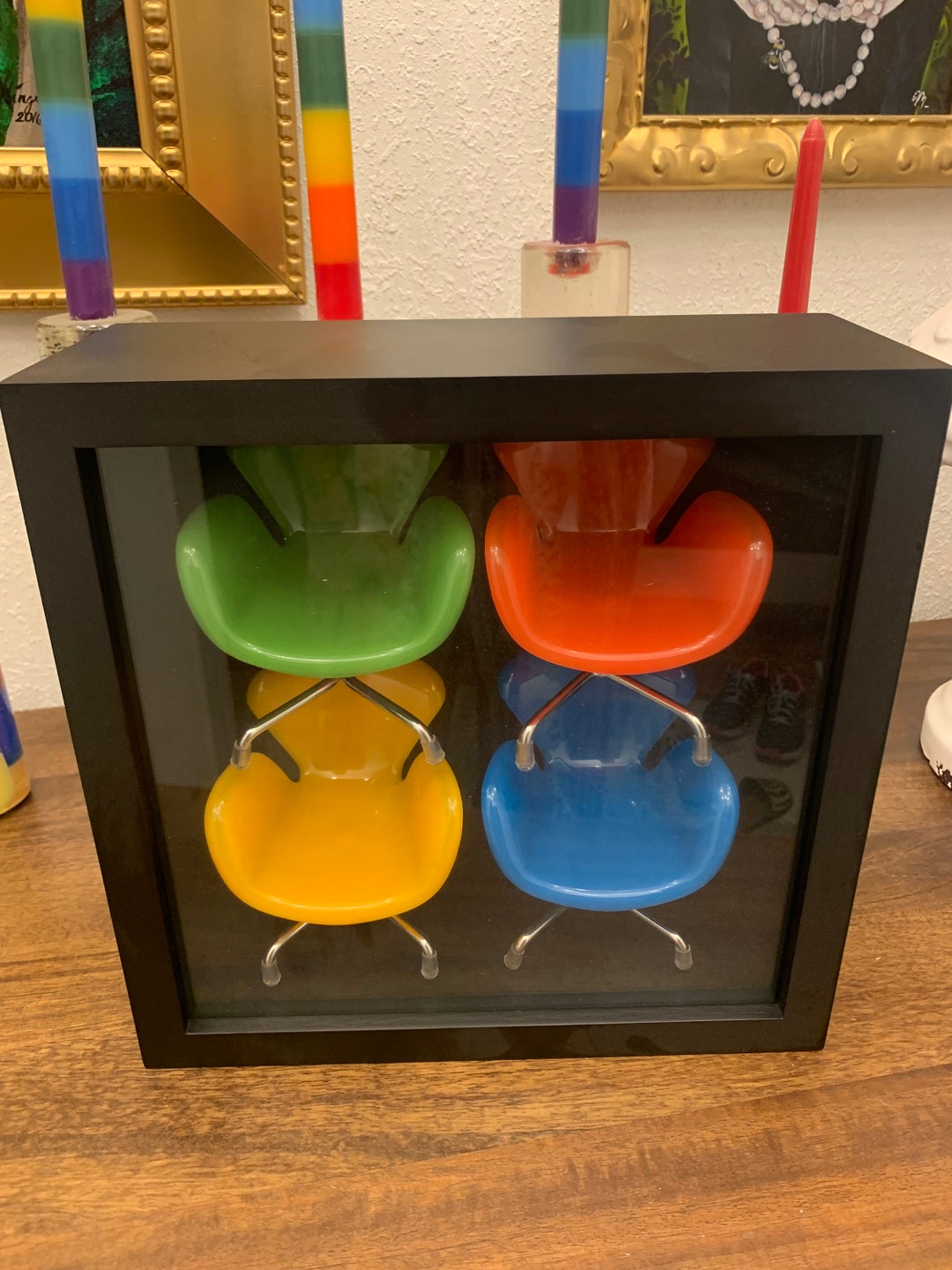 Pop Art Shadow Box Office Chairs 12x12 - Etsy