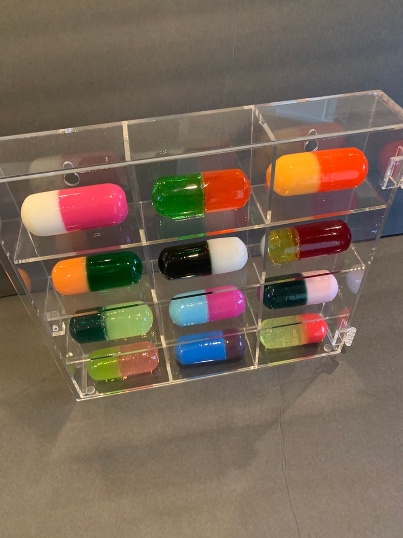 Pop-art Capsules in Acrylic Display Pills Pharmacy - Etsy