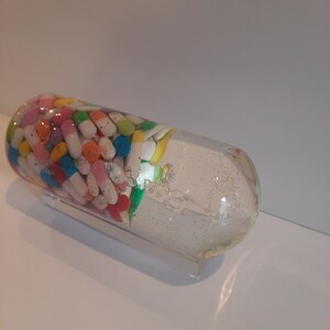 6-inch Resin Pill Sculpture, Handmade Pop Art Capsule - Etsy