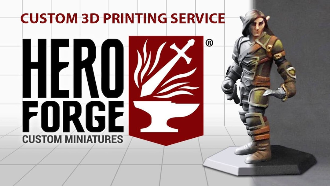 Custom Hero Forge Figure 3D Printing Service - 28mm 32mm Scale Tabletop ...