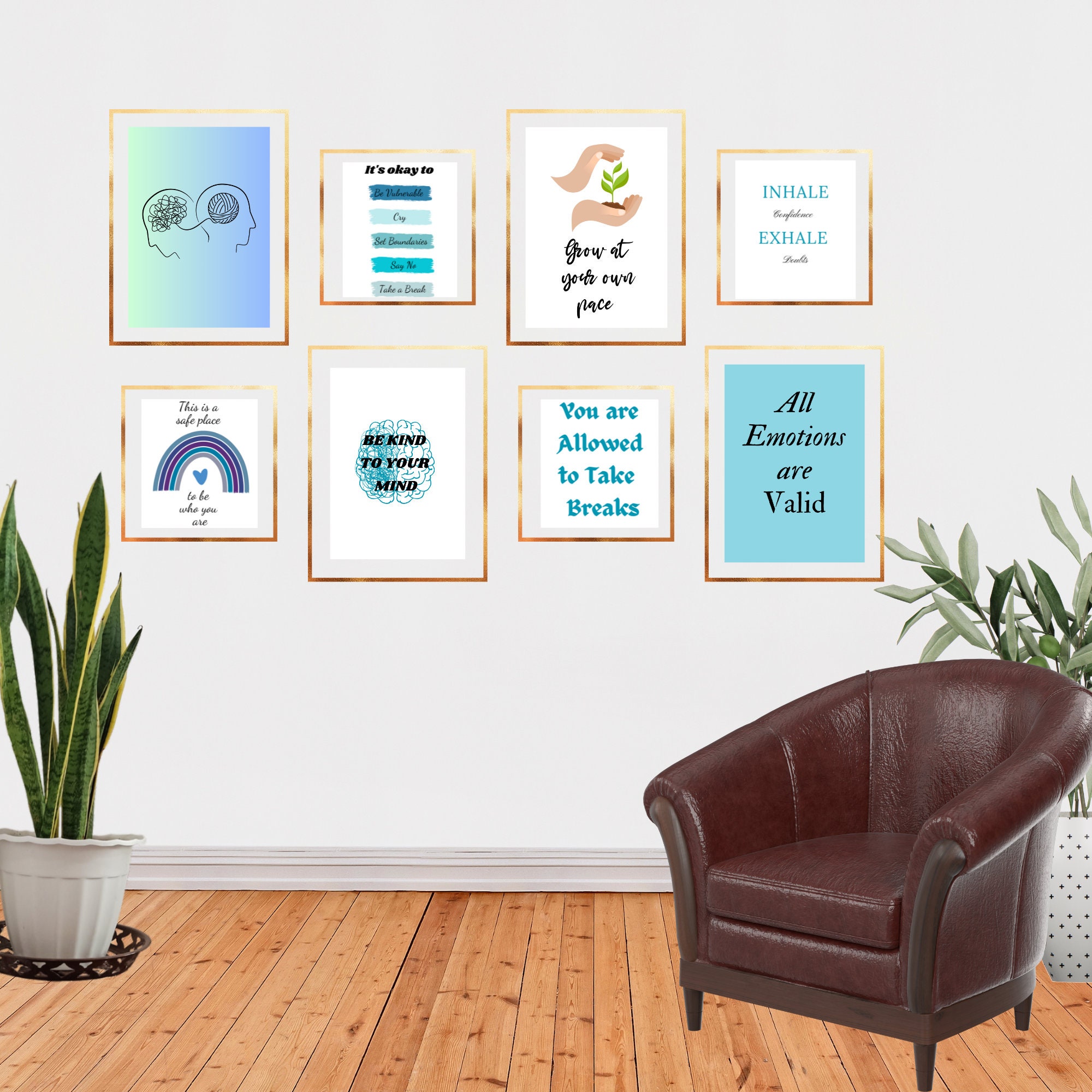 Set of 8 Counselling Office Posters Printables, Psychologist Office ...