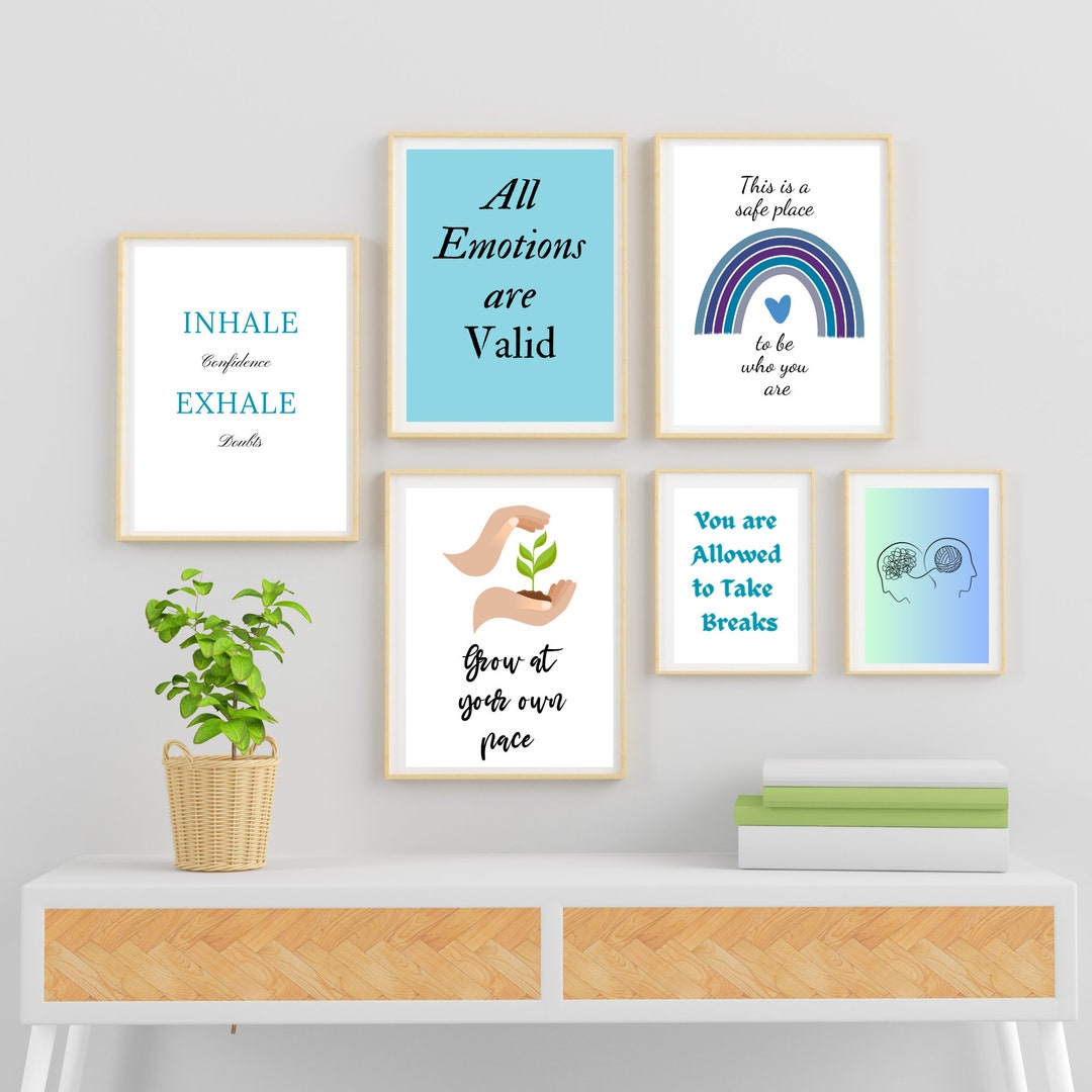 Set of 8 Counselling Office Posters Printables, Psychologist Office ...