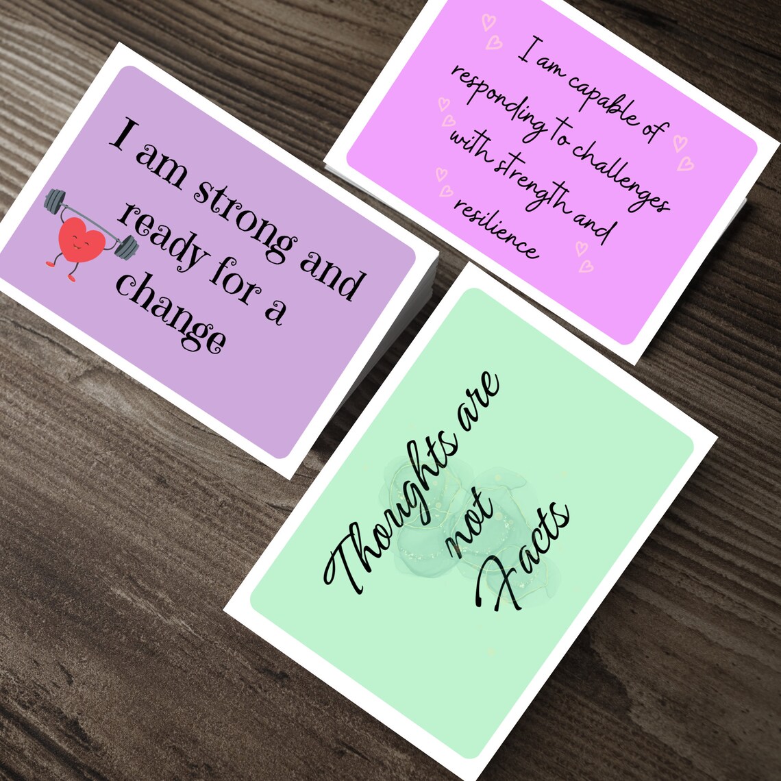 Affirmation Card Printable, Cards Deck, Anxiety Relief Cards, Vision ...