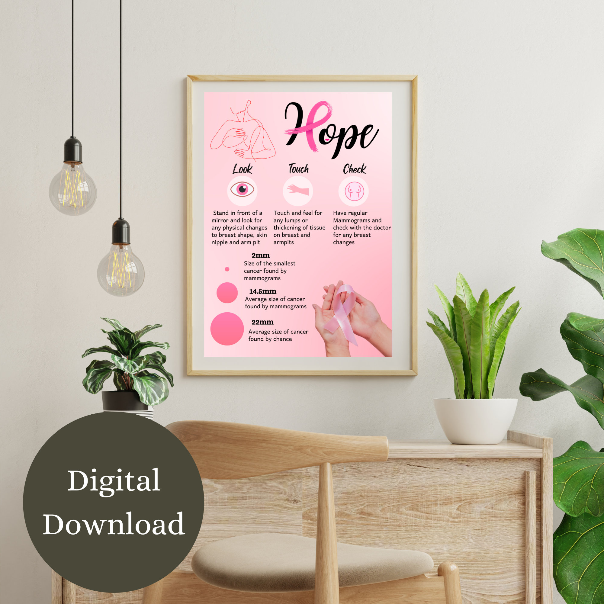 Breast Cancer Awareness Poster Digital Download, Breast Cancer Sign ...
