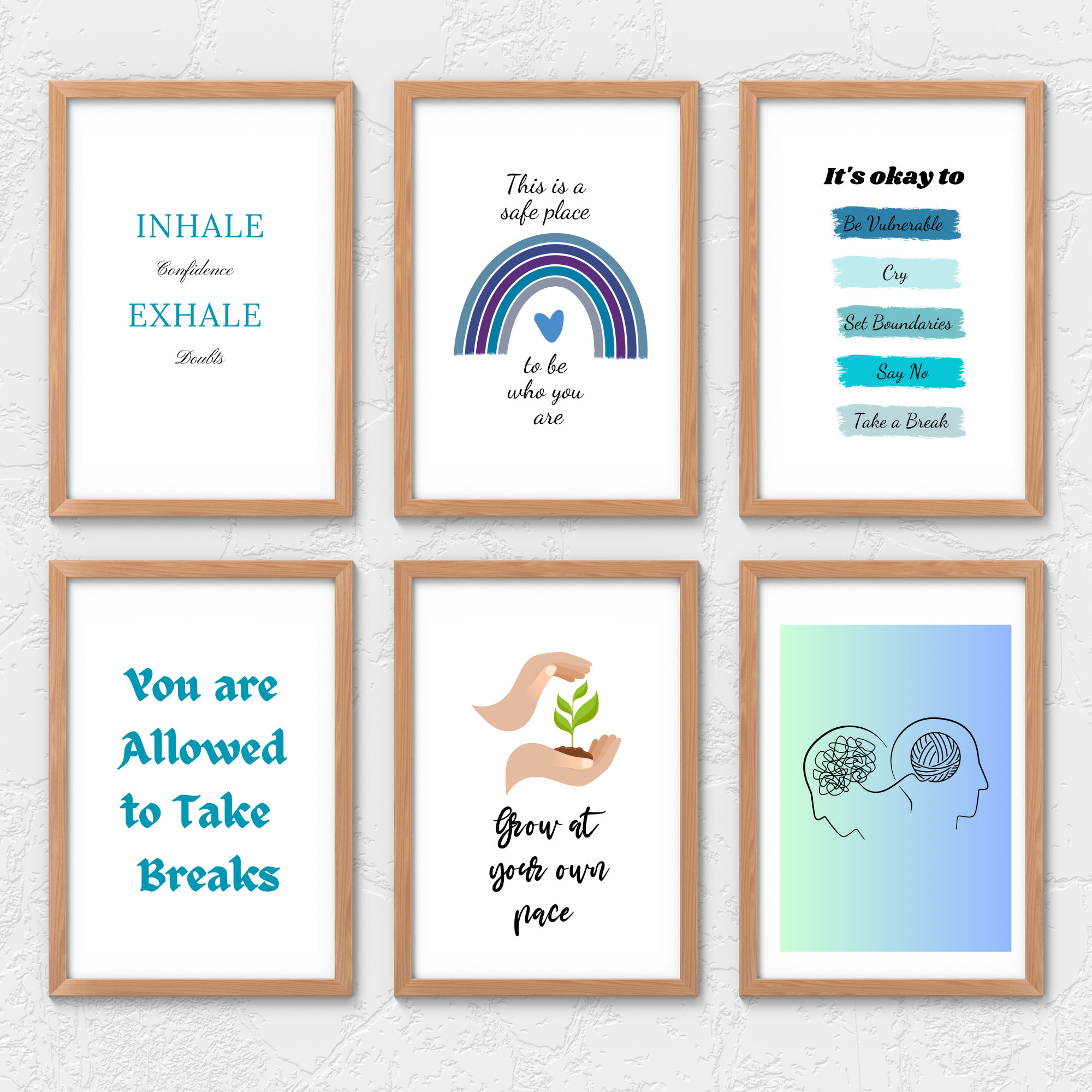 Set of 8 Counselling Office Posters Printables, Psychologist Office ...