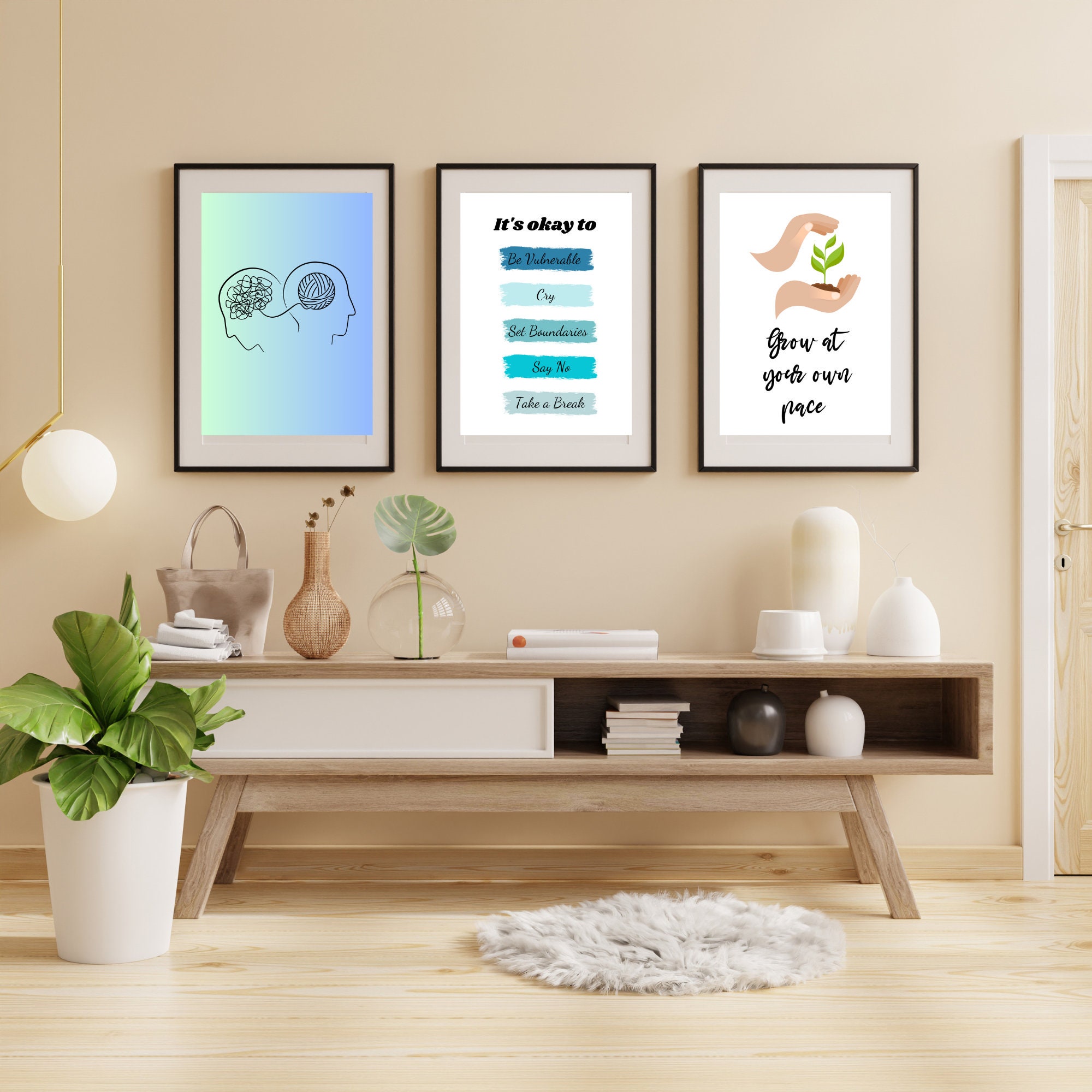 Set of 8 Counselling Office Posters Printables, Psychologist Office ...