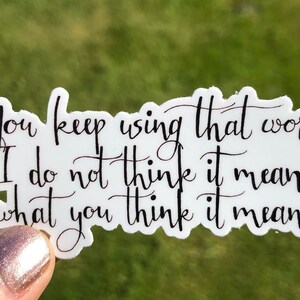 Inigo Montoya | Princess Bride Quote | Waterproof Vinyl Sticker - Etsy