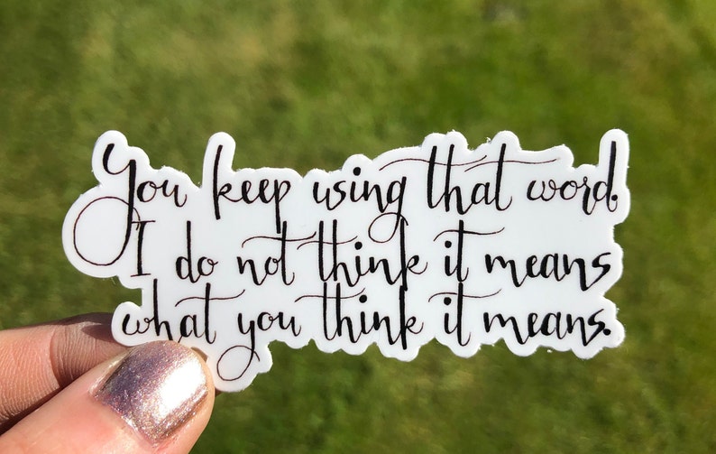 Inigo Montoya Princess Bride Quote Waterproof Vinyl | Etsy