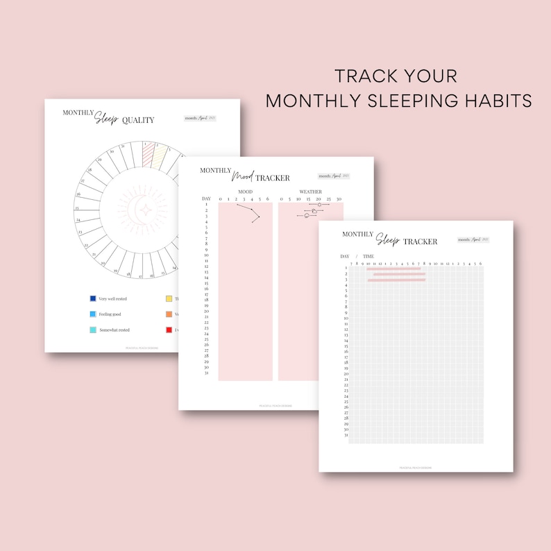 Sleep Journal Printable Planner Dream Journal Health - Etsy
