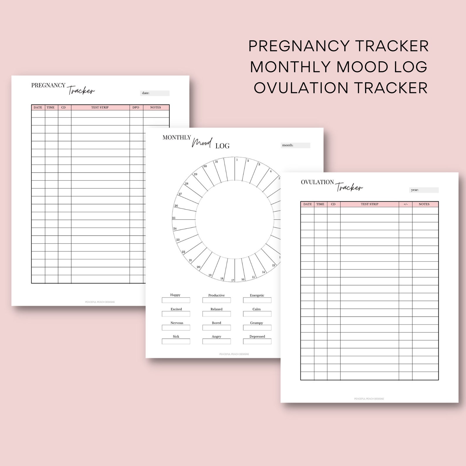 Fertility Journal | Ovulation Tracker | BBT Chart | Pregnancy Planner ...