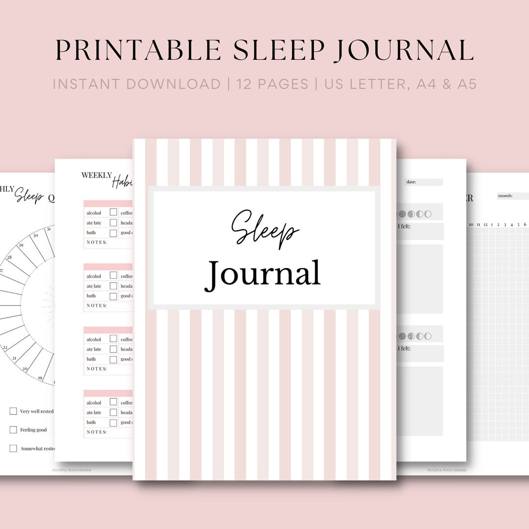 Sleep Journal Printable Planner Dream Journal Health Planner Sleep ...