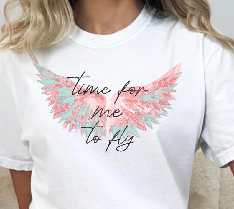 Time for Me to Fly PNG: 80s Rock Band Wings Design (digital Download ...