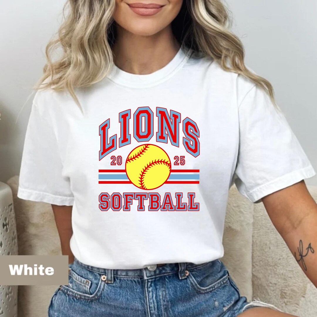 Lions Softball PNG: Blue and Red Team Design (digital Download) - Etsy