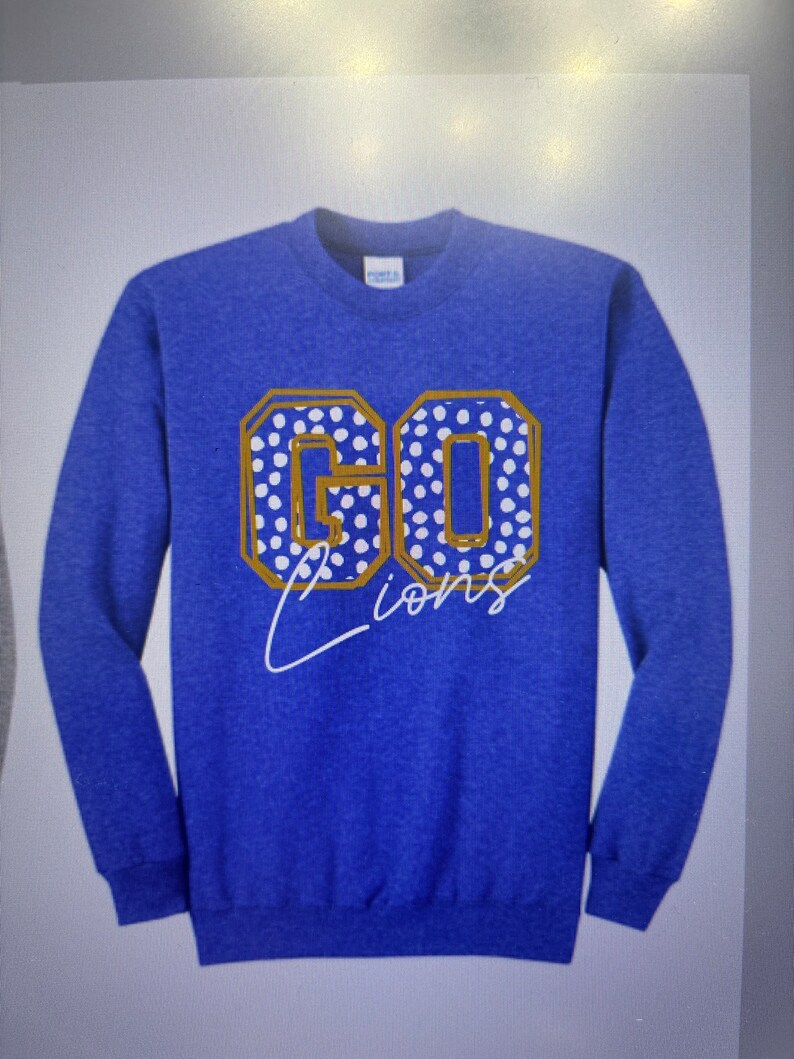 Go Lions, Lion Pride PNG Digital Download, Lions Spirit Wear, School ...