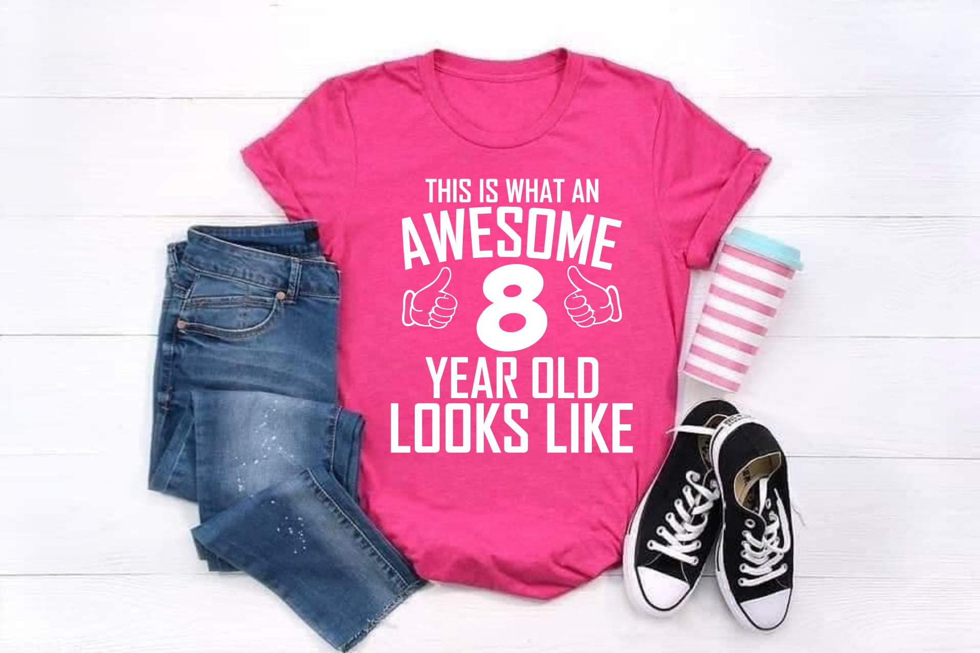 This is What Awesome 8 Looks Like PNG, Custom Birthday Shirt, Kids ...