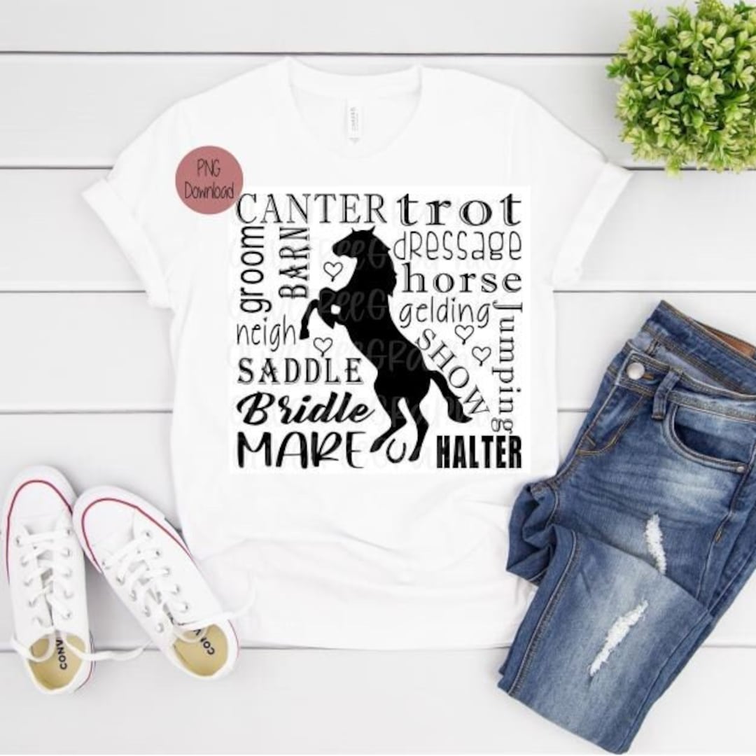 Horse Quotes PNG: Show Horse Breeds Word Art (digital Download) - Etsy